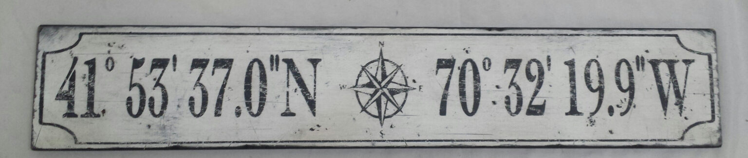 Personalized Latitude Longitude Coordinate Sign - Sign Treasure