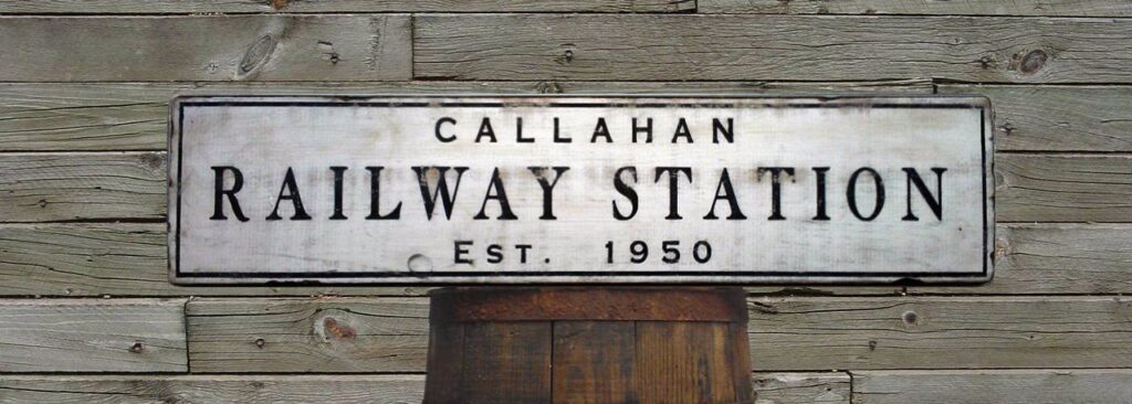 Custom Railway Station Wood Sign - Antique Style Decor - Sign Treasure