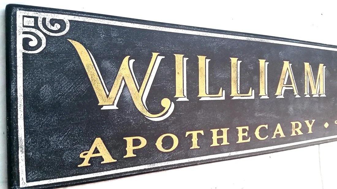 Custom Vintage Apothecary Sign - Sign Treasure